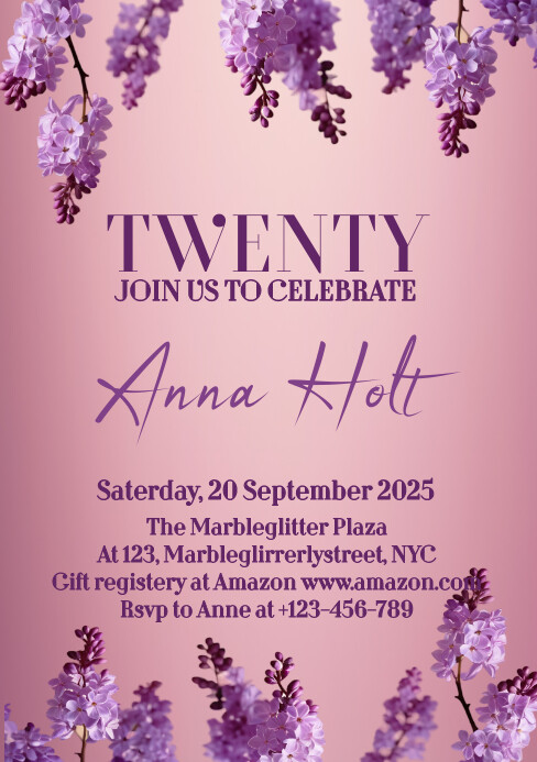 Plantilla de Birthday flower party invite | PosterMyWall