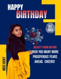 First Birthday Flyer ADS Template | PosterMyWall