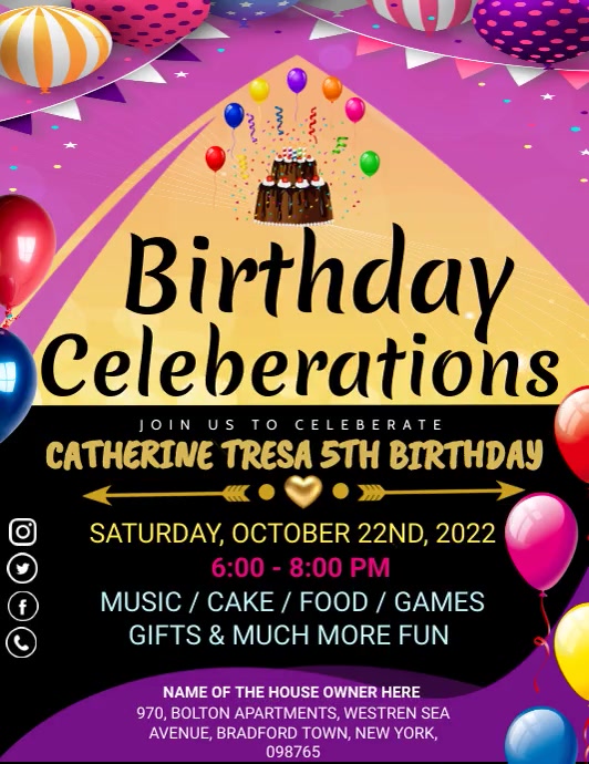 Birthday Flyer Template | PosterMyWall