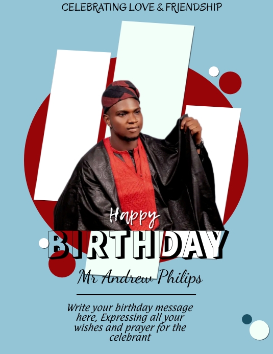 De Aniversário Modelo | PosterMyWall