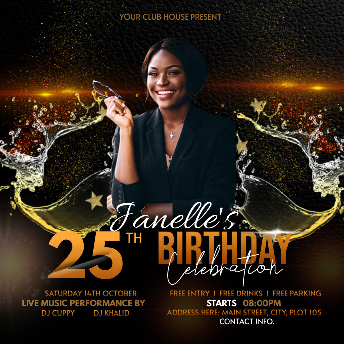 Birthday flyer design template | PosterMyWall