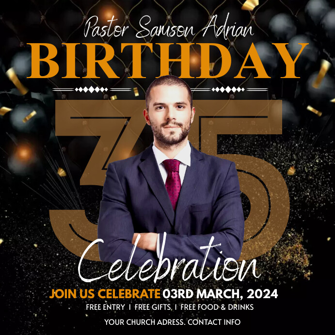 Birthday flyer design template | PosterMyWall