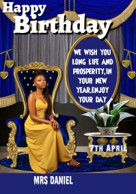 Birthday cake topper flyer template | PosterMyWall