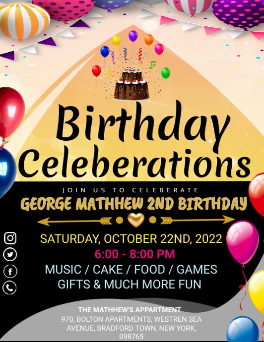 Copy of Birthday Flyer | PosterMyWall