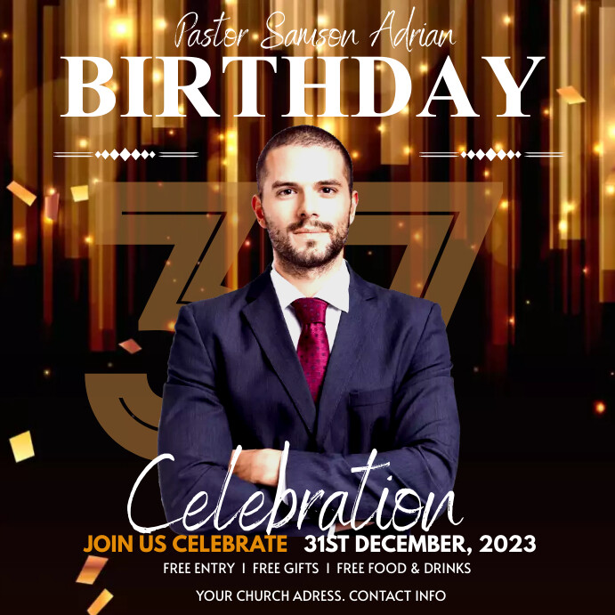 Plantilla de Birthday flyer design template | PosterMyWall