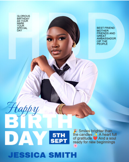Birthday flyer for lady flyer Template | PosterMyWall