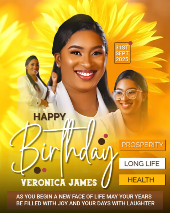 Cópia de birthday flyer template | PosterMyWall