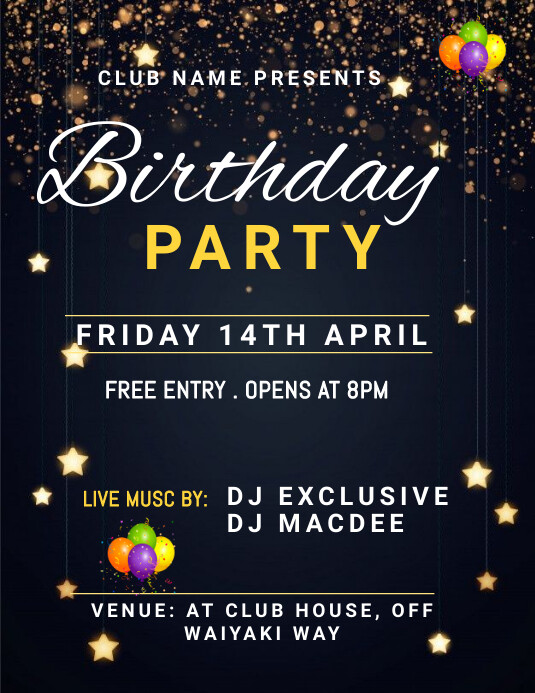 Birthday flyers, birthday, happy birthday Template | PosterMyWall