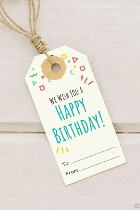 Plantilla de Birthday Gift Tag Template | PosterMyWall