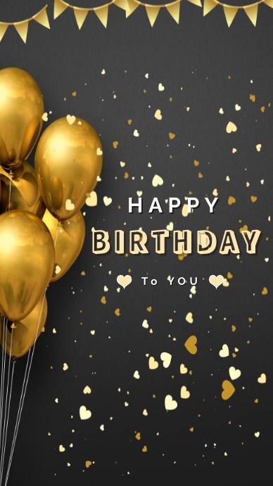Birthday Gold Template | PosterMyWall
