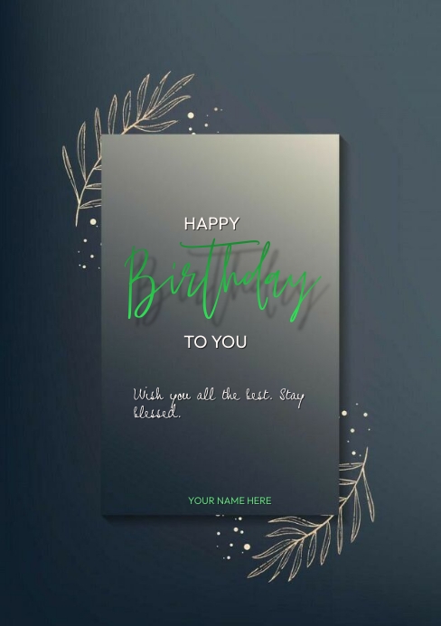 Birthday greetings card Template | PosterMyWall