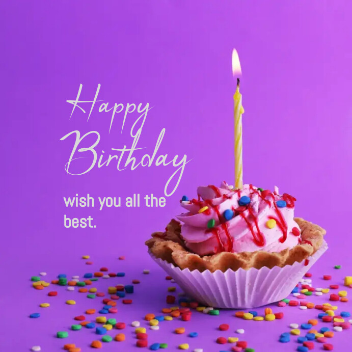 Birthday greetings design template | PosterMyWall