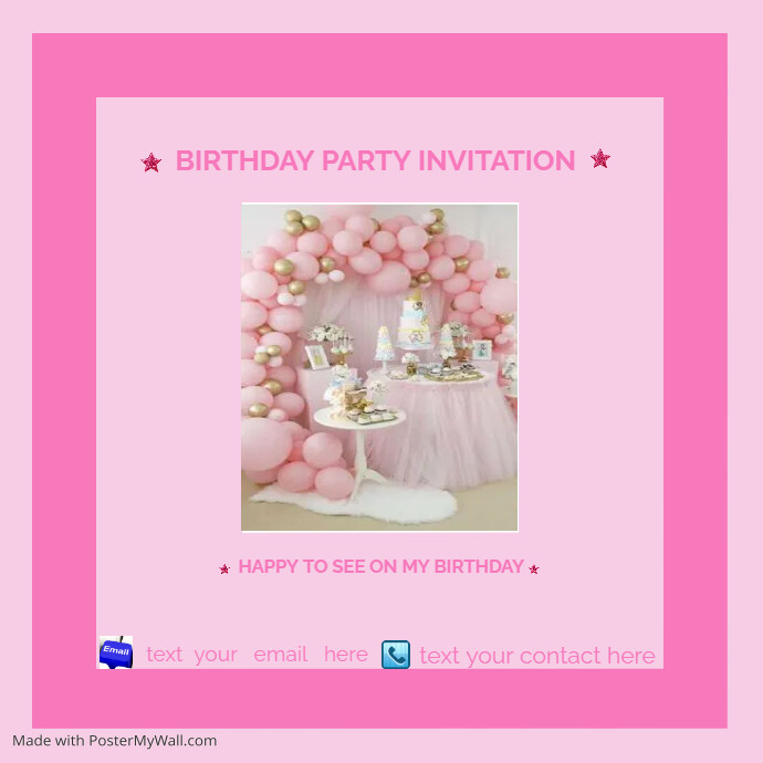 Birthday instagram post logo Template | PosterMyWall
