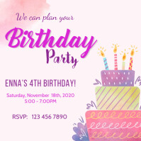 Kids Birthday Party Social Media Post Template | PosterMyWall