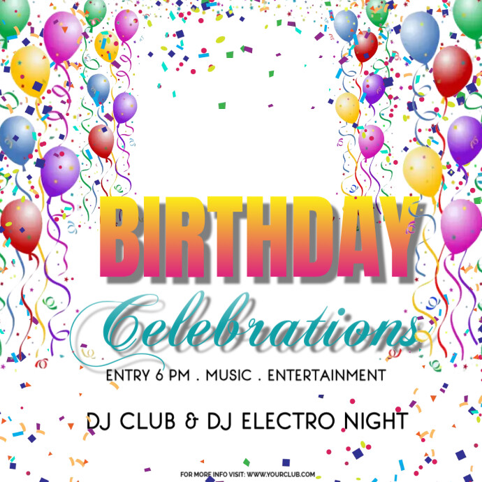 birthday invitation,birthday Template | PosterMyWall