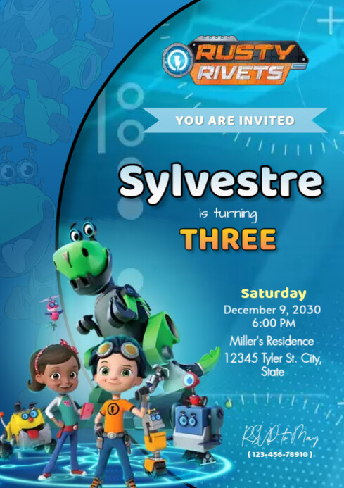 birthday invitation a4 Template | PosterMyWall