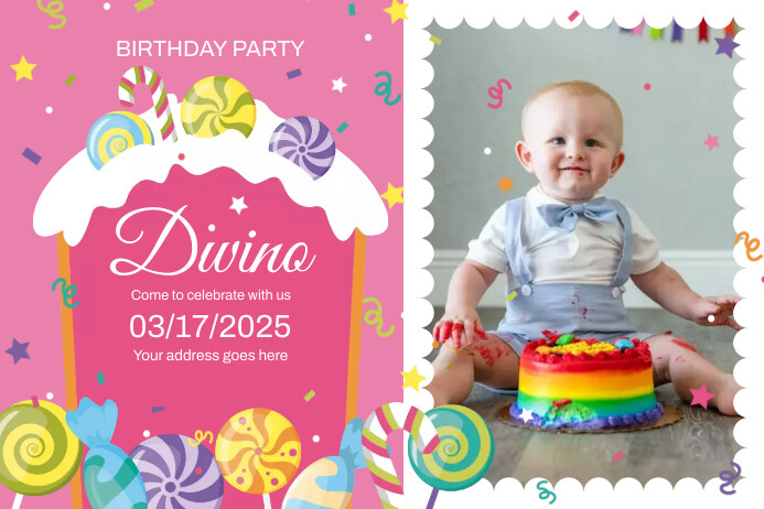Birthday Invitation Ads Template | PosterMyWall
