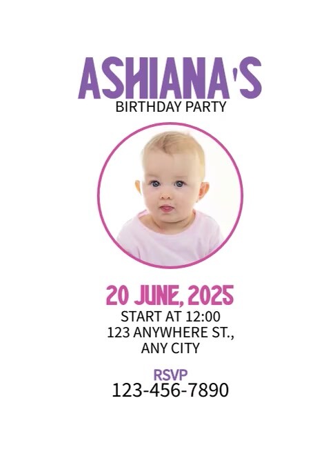 Birthday Invitation Ads Template | PosterMyWall