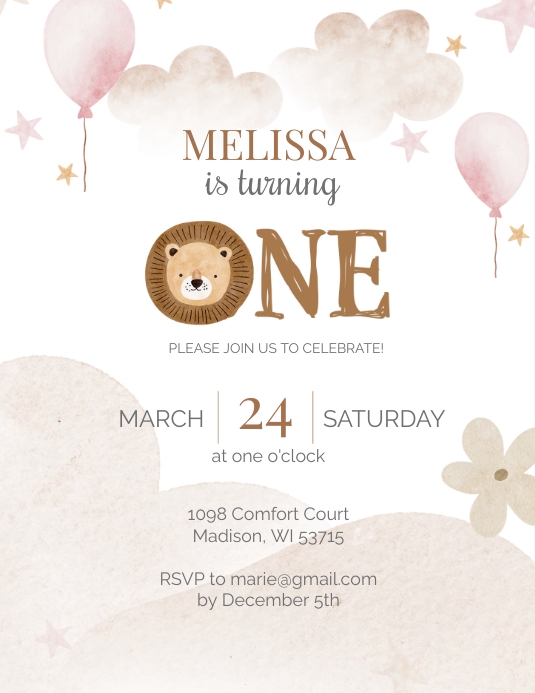 Birthday Invitation Boho Animal Template | PosterMyWall