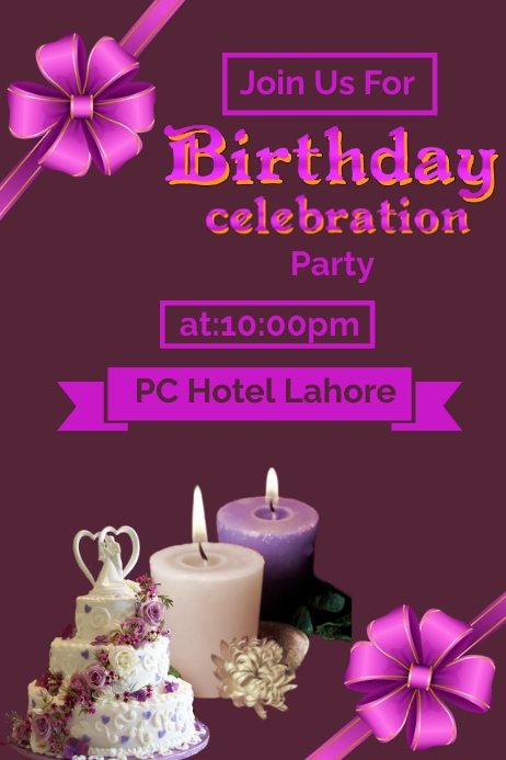 Birthday invitation card Template | PosterMyWall