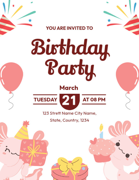 birthday invitation card Template | PosterMyWall