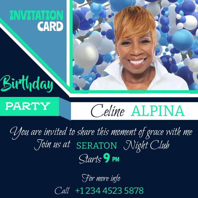 birthday invitation card flyer template | PosterMyWall