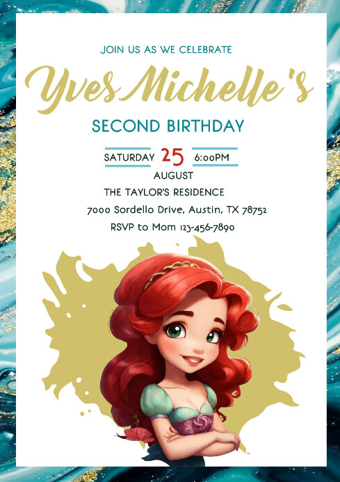 Birthday Invitation Card Girl Template | PosterMyWall