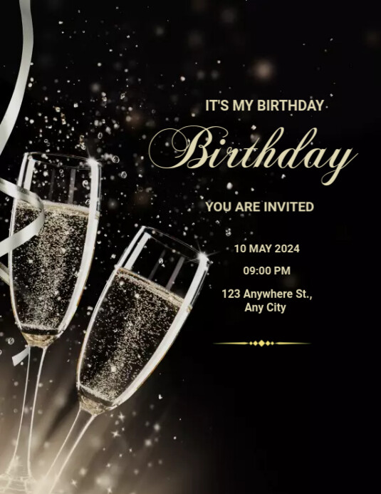 Birthday invitation card template | PosterMyWall