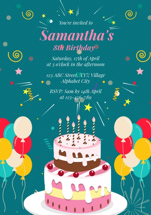 Copy of Birthday Invitation | PosterMyWall