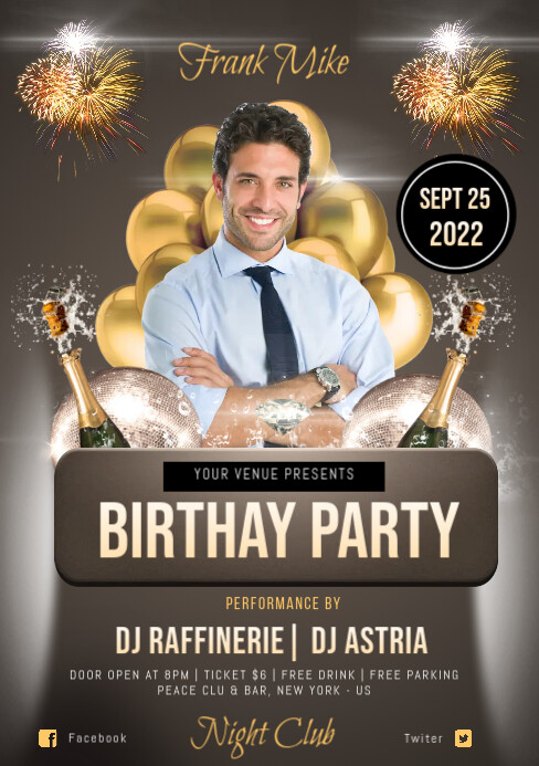 birthday invitation Template | PosterMyWall