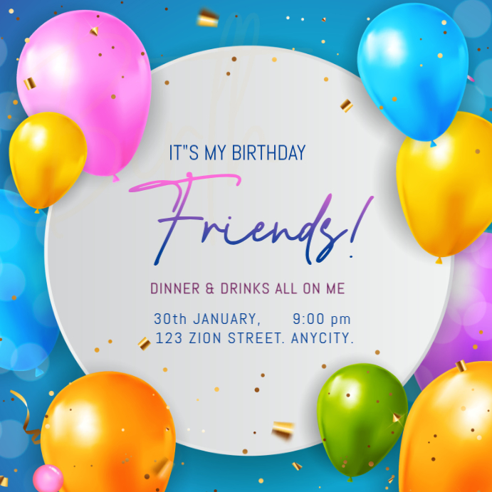 Birthday Invitation Template | PosterMyWall
