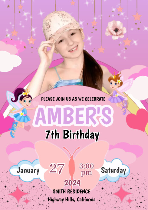 BIRTHDAY INVITATION Template | PosterMyWall