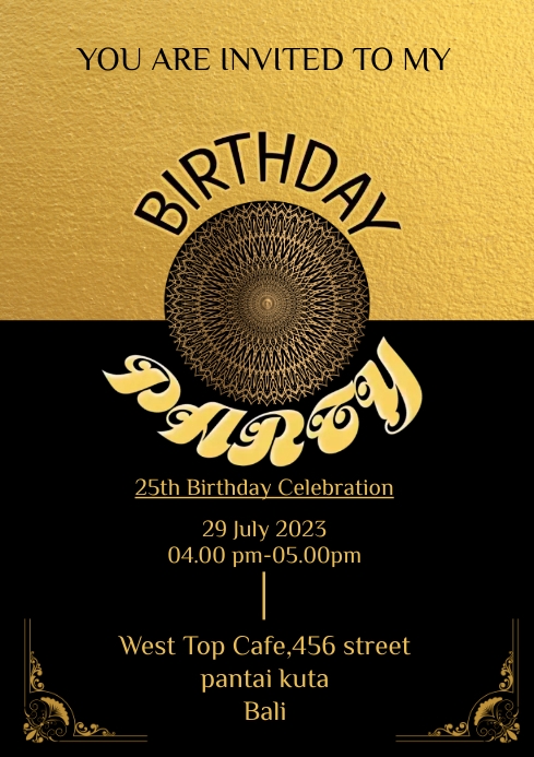 Birthday invitation Template | PosterMyWall