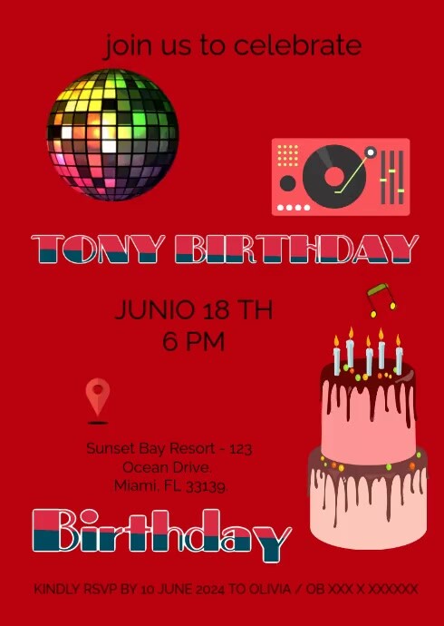 BIRTHDAY INVITATION Template | PosterMyWall