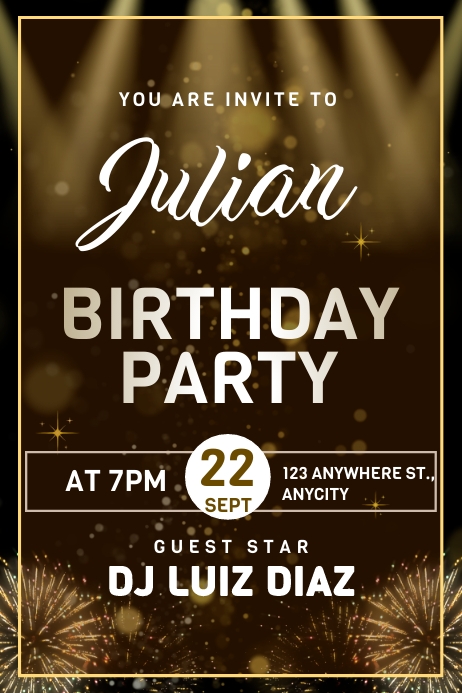 Birthday Invitation Template | PosterMyWall