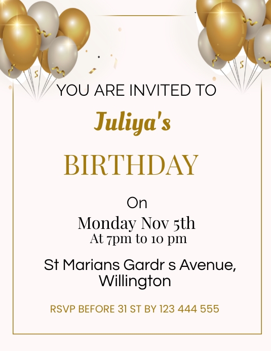 Birthday invitation Template | PosterMyWall