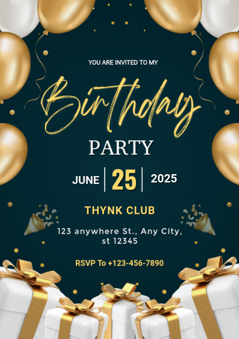 Birthday invitation Template | PosterMyWall