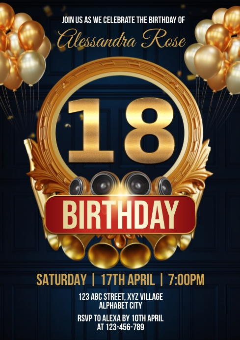 Birthday invitation Template | PosterMyWall
