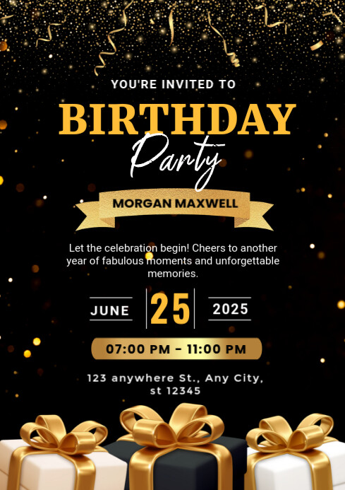 Birthday invitation Template | PosterMyWall