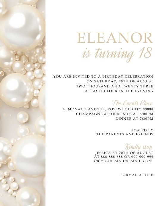 Formal Birthday Invitation Templates Free And Printable Birthday