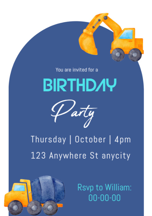 Birthday invitation design Template | PosterMyWall