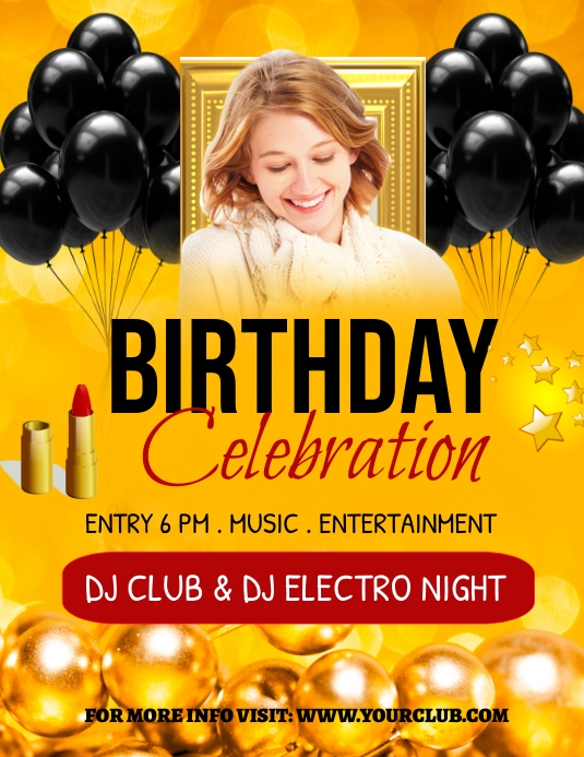 birthday invitation flyer, birthday (1) Template | PosterMyWall