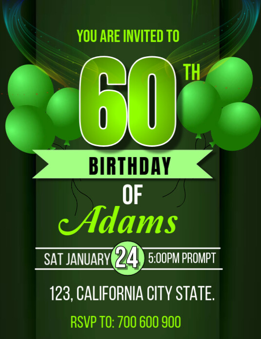 Birthday invitation flyer design template | PosterMyWall