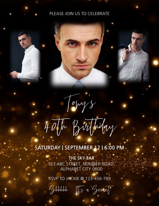 Birthday Party Invitation Flyer Template | PosterMyWall