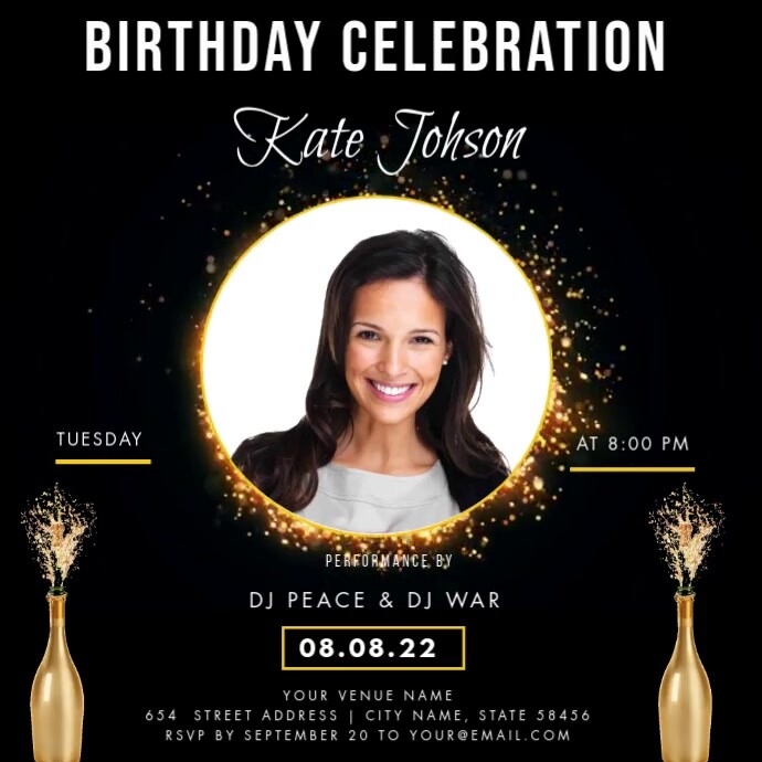 Copy of birthday invitation Insta post | PosterMyWall