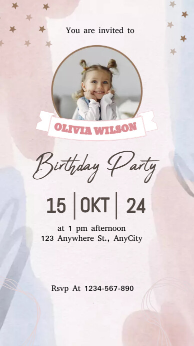 birthday invitation instagram story Templat | PosterMyWall