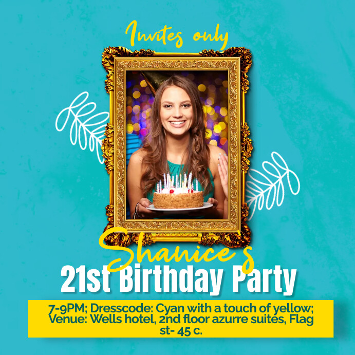 BIRTHDAY INVITATION POSTER (2) Template | PosterMyWall