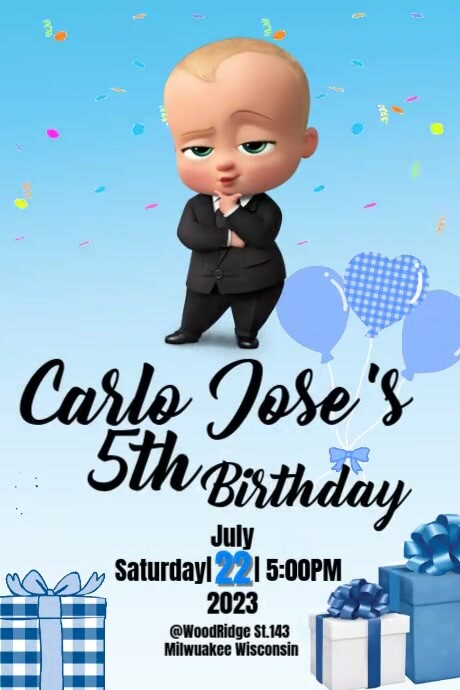 Birthday Invitation Poster Template | PosterMyWall