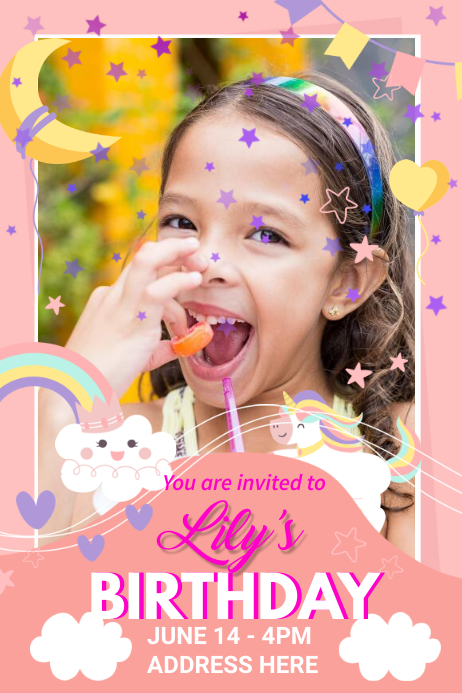 Birthday Invitation Poster Template | PosterMyWall