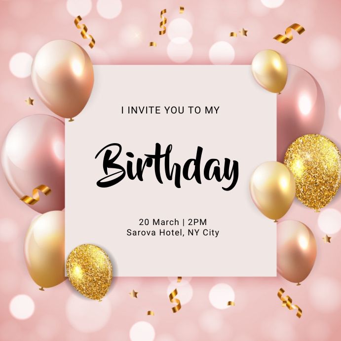 birthday invitation template | PosterMyWall